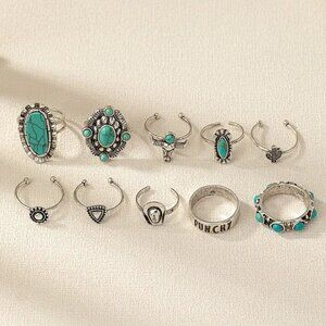 Jewelry | New 1ct Western Style Rings Turquoise Vintage Style Jewelry ...